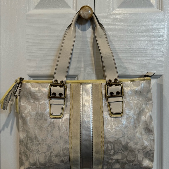 Coach | Bags | Coach Metallic Signature Limited Edition Bag | Poshmark